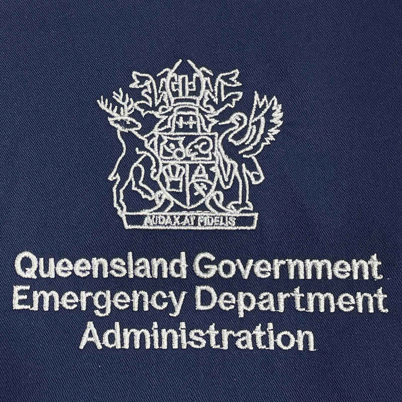 Embroidery Stock Logos - Queensland Government Emergency Department Ad ...